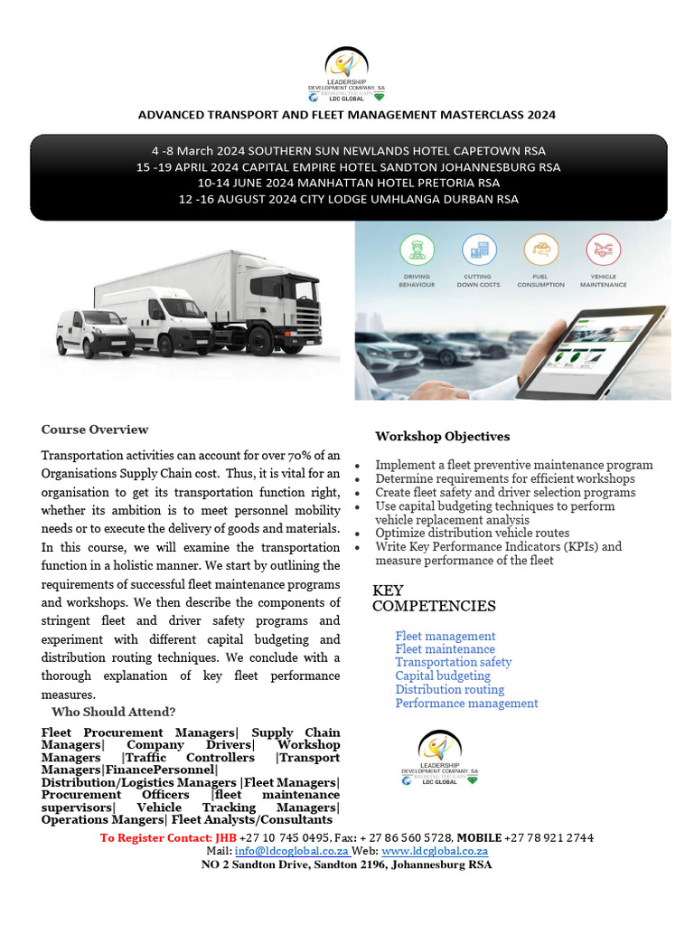 Advanced Transport and Fleet Management | PDF