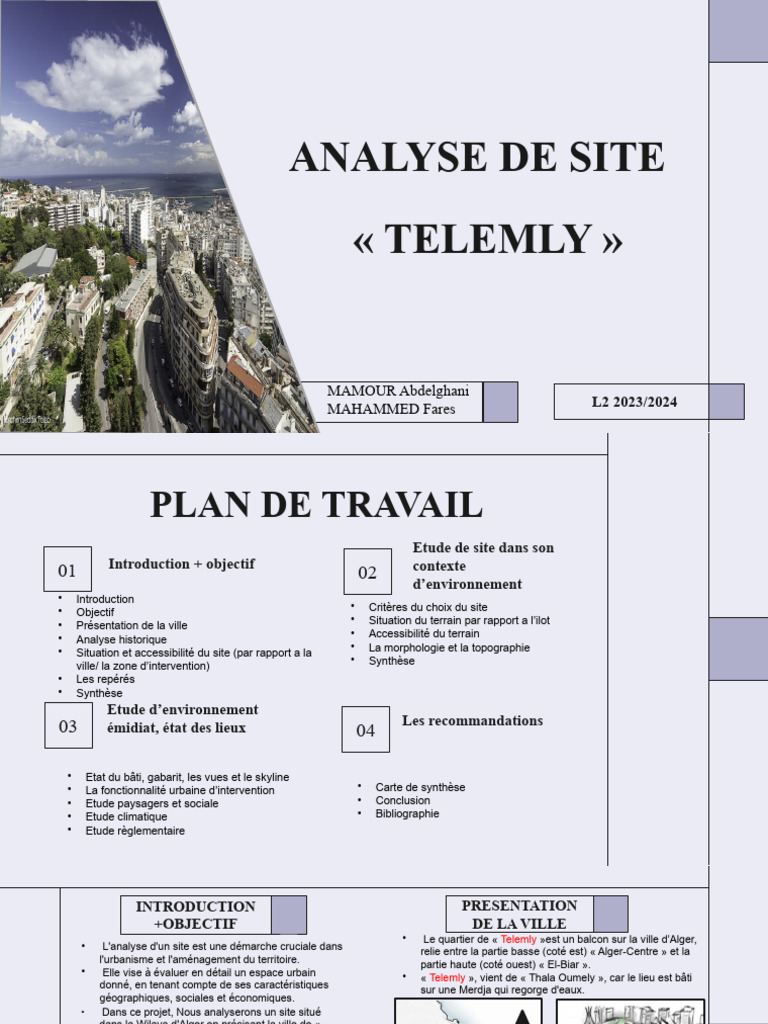 Analyse de Site (Telemly) | PDF | Alger | Sciences de la terre