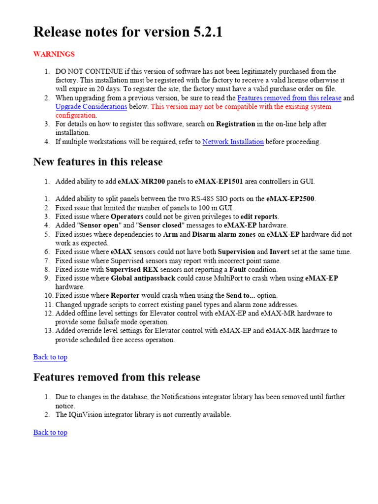 Release Notes 521 Pdf