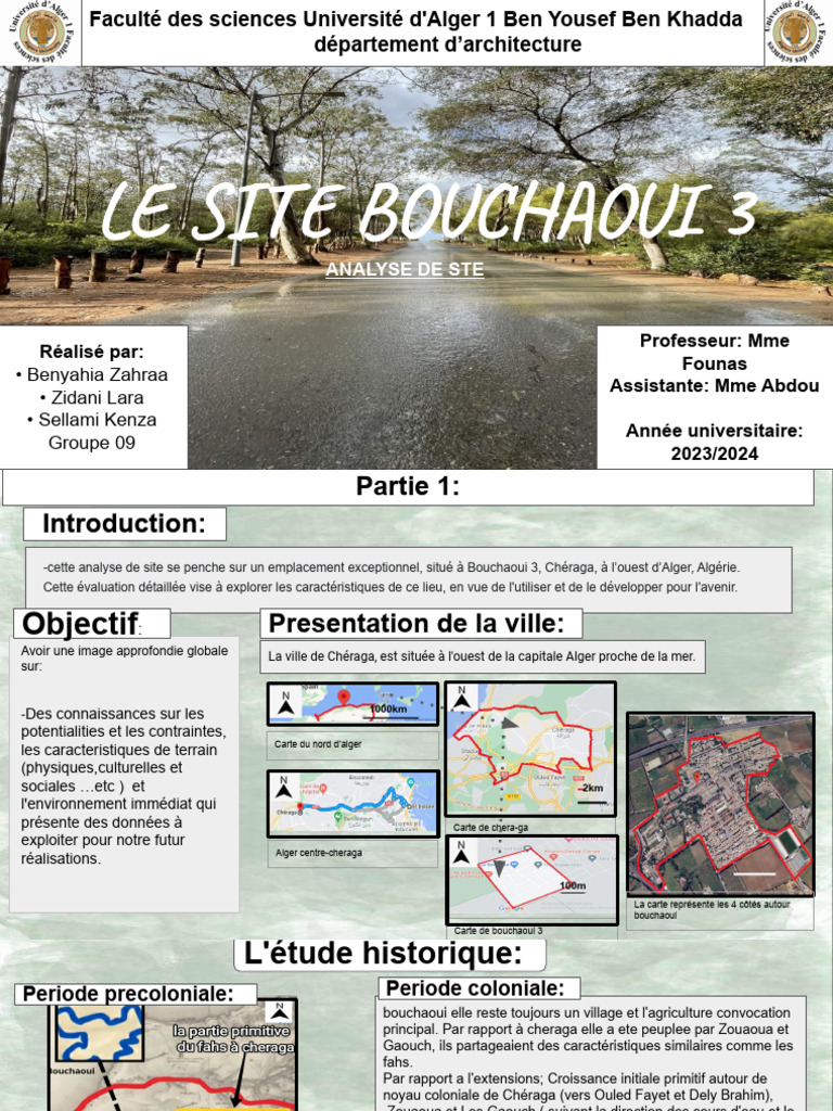 Analyse du site Bouchaoui 3, Chéraga | PDF