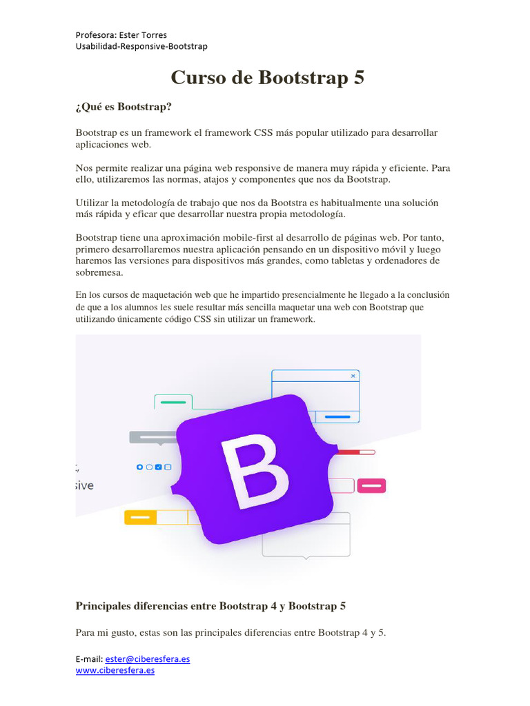 Curso Práctico de Bootstrap 5 | PDF | Bootstrap (marco frontal) | Software web