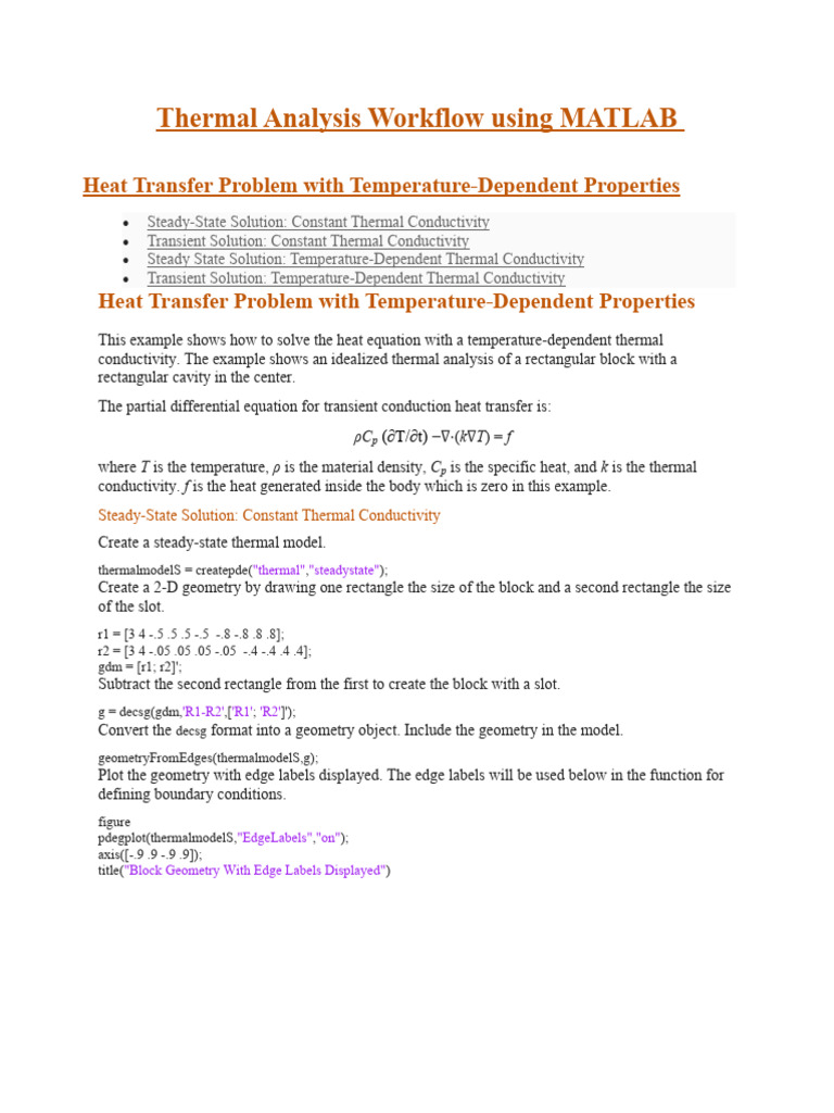 Thermal Analysis Workflow | Download Free PDF | Thermal Conductivity ...
