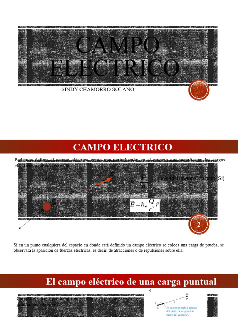Campo Eléctrico: Conceptos y Ejercicios | PDF | Campo eléctrico ...