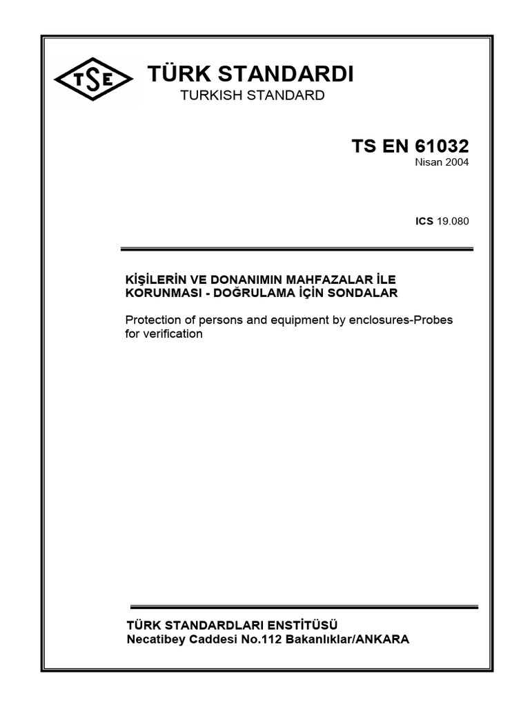 TS EN 61032 (Nisan 2004) | PDF