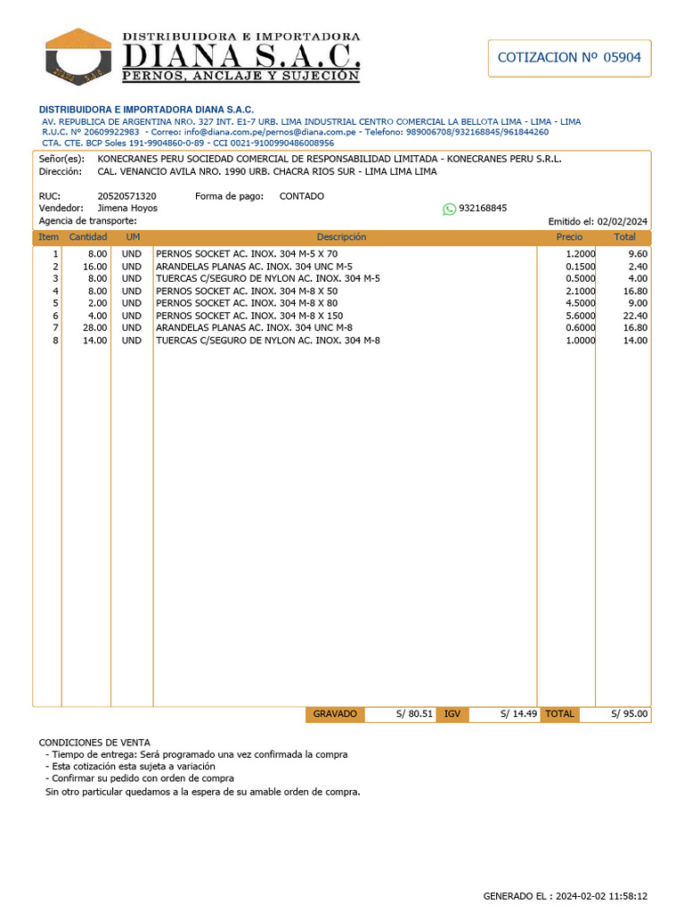 KONECRANES PERU SOCIEDAD COMERCIAL DE RESPONSABILIDAD LIMITADA - KONECRANES PERU S.R.L ...