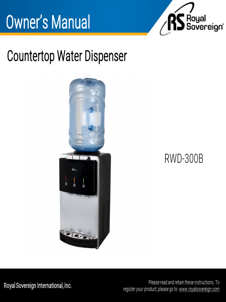 Water Dispenser Product Manual | PDF | Water Heating | Water