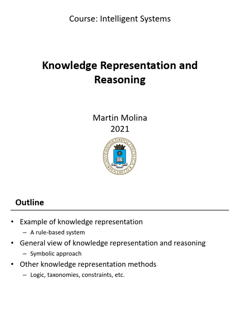 1.3. Knowledge Representation and Reasoning | PDF | Knowledge Representation And Reasoning | Reason