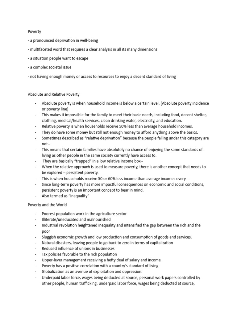 Globalization and Poverty | PDF | Poverty | Poverty & Homelessness
