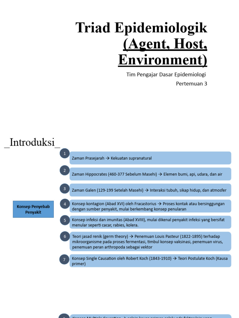 Triad Epidemiologik: Agent, Host, Environment | PDF | Sains & Matematika