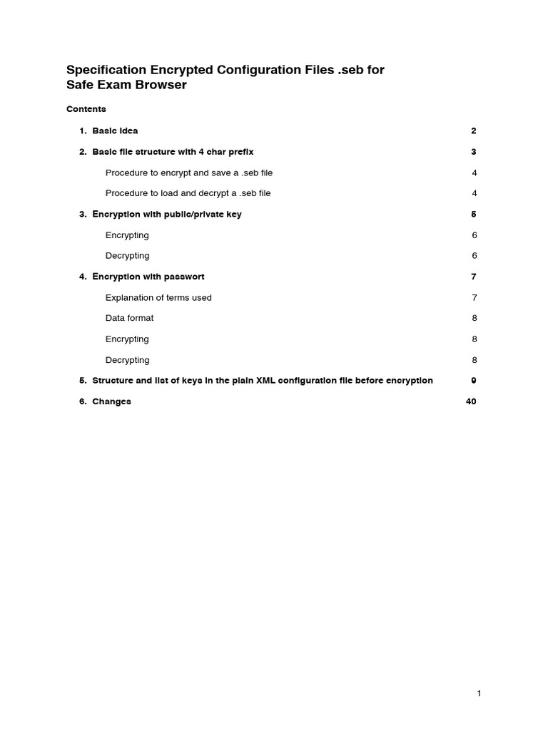 Specification SEB Configuration v15 | PDF