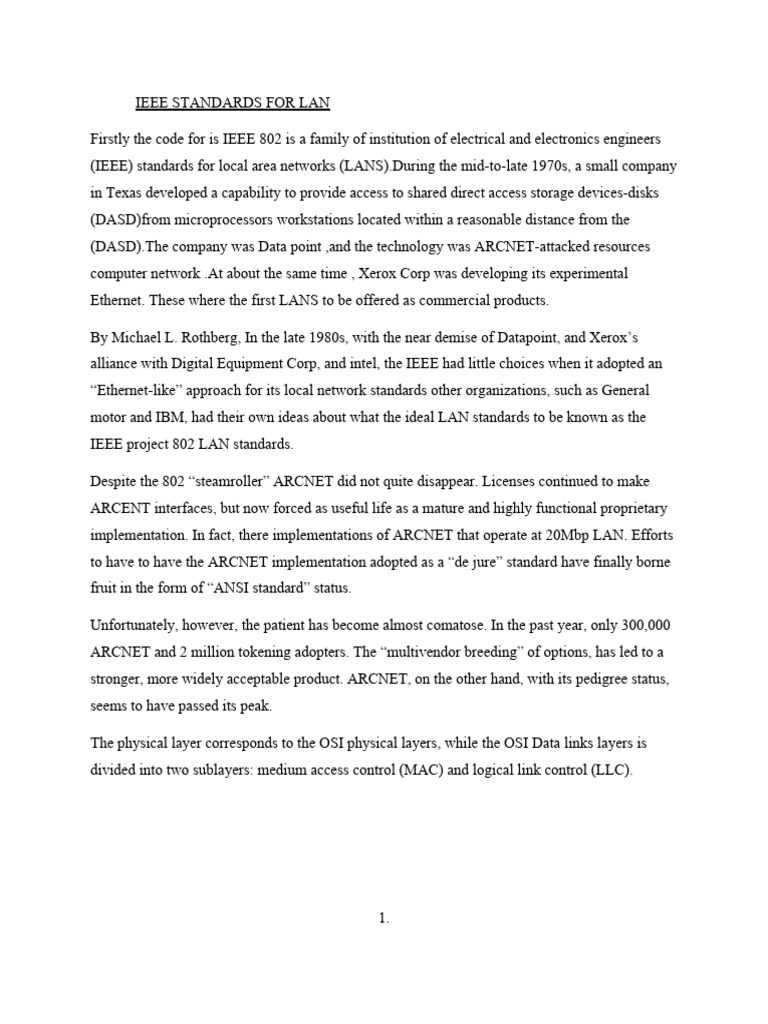 Ieee Standards Lan Full Version | PDF