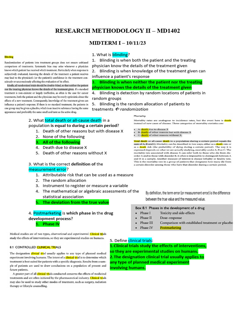RMII | PDF | Clinical Trial | Epidemiology