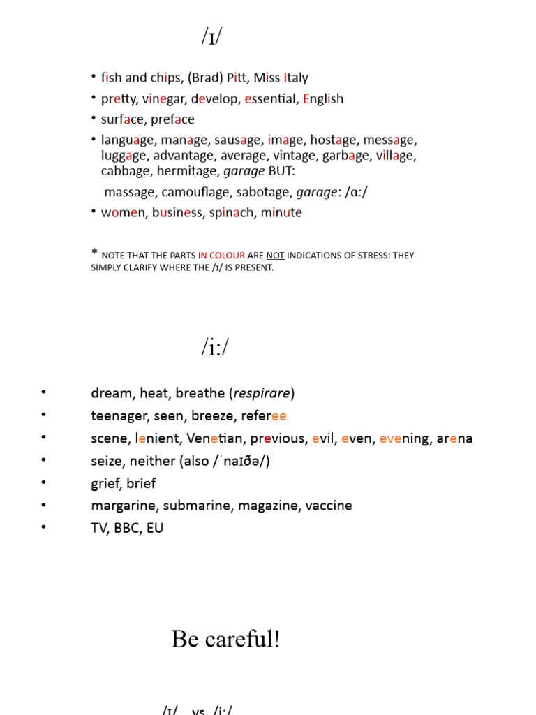 English Vowel Sounds and Pronunciation Guide | PDF