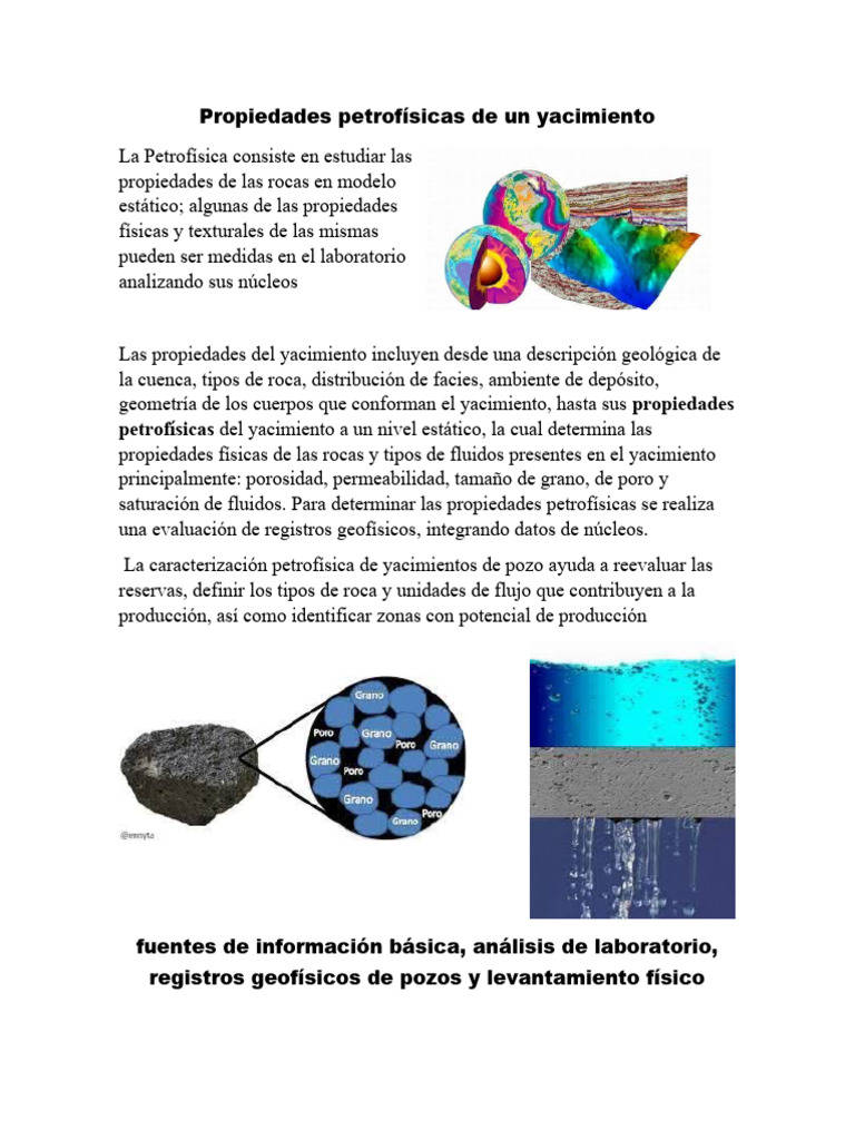 Caracterizacion de Yacimientos | PDF | Geofísica | Depósito de petróleo