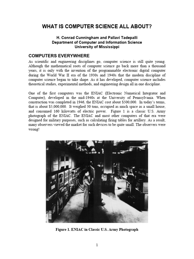 Whatiscs | PDF | Computer Programming | Computer Science