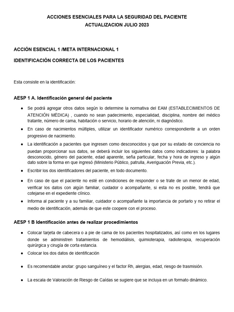 AESP Nuevas Actualizaciones | PDF | Medicamentos con receta | Seguridad del paciente