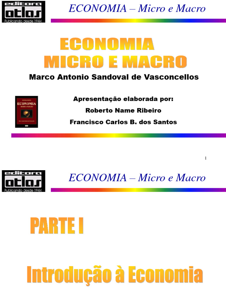 Transparências - ECONOMIA Micro e Macro - Parte I | PDF | Economia | Demanda