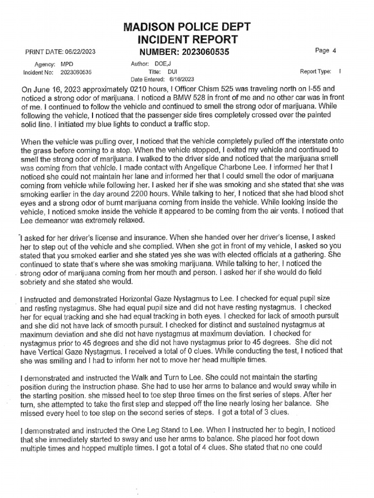 Madison Arrest Report, Adjudication | PDF