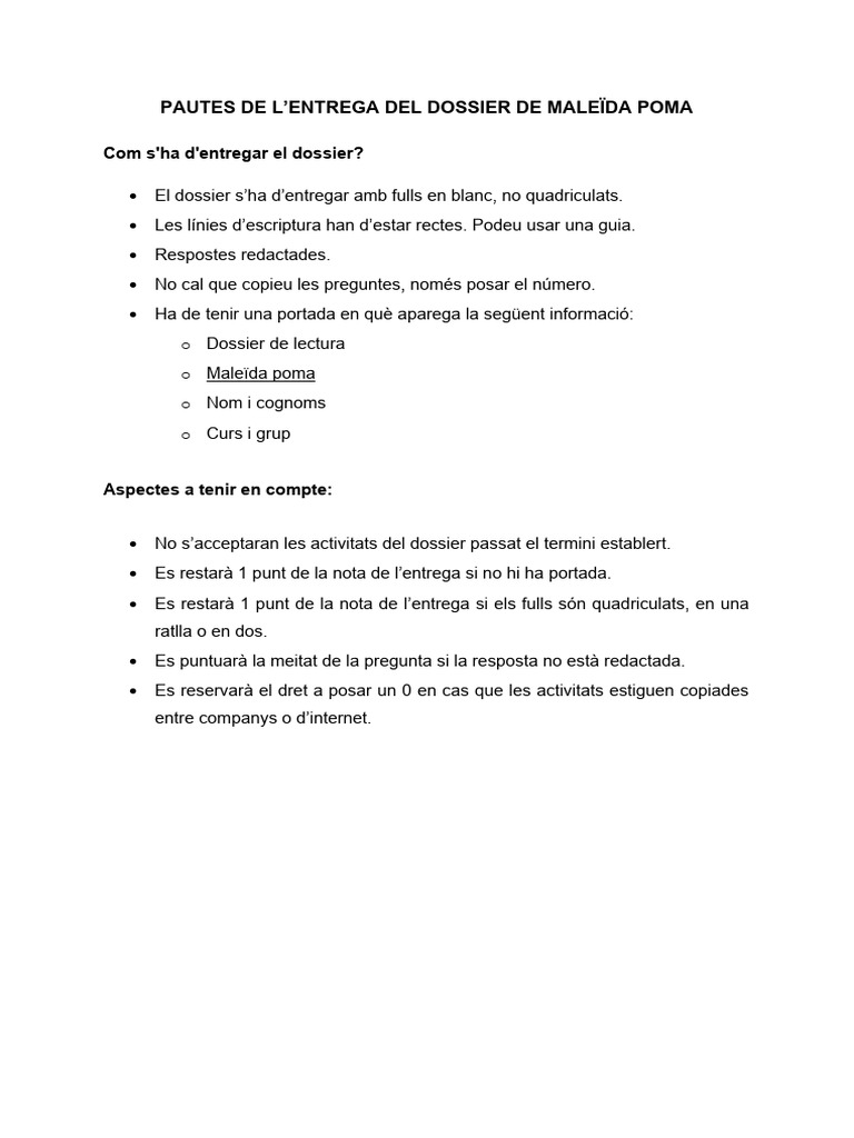 Preguntes Maleïda Poma | PDF