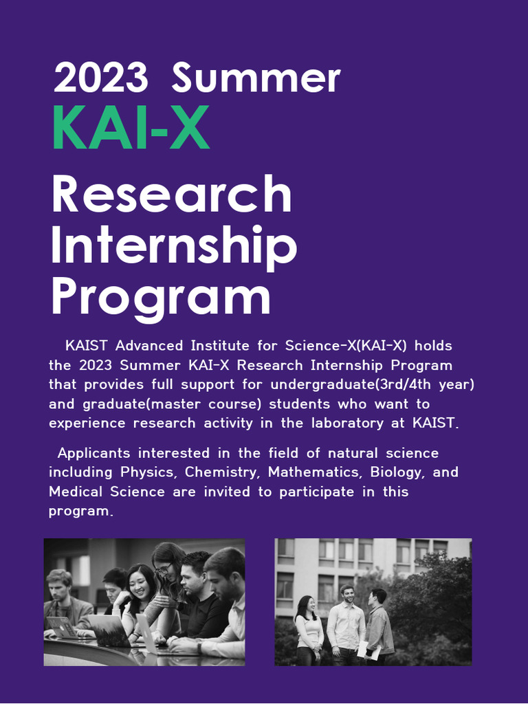 (En Guideline) +2023+summer+kai-X+research+internship+program | PDF | Physics | Condensed Matter ...