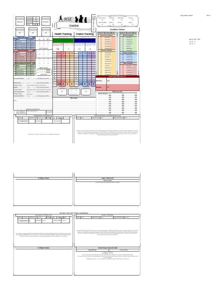 Ficha Shikigsmi Combate | PDF