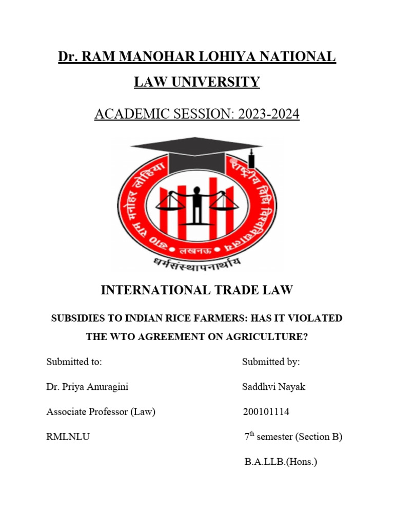 Itl Project | PDF | Agricultural Subsidy | Subsidy