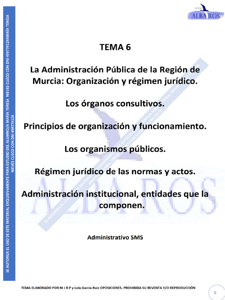 Tema 6 Adm SMS - María Teresa Nieves Cuzco Con DNI 49#77#12X | PDF