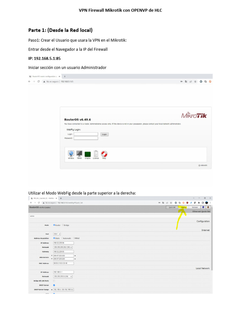 Configuración VPN Mikrotik con OpenVPN | PDF | Red privada virtual | Archivo de computadora
