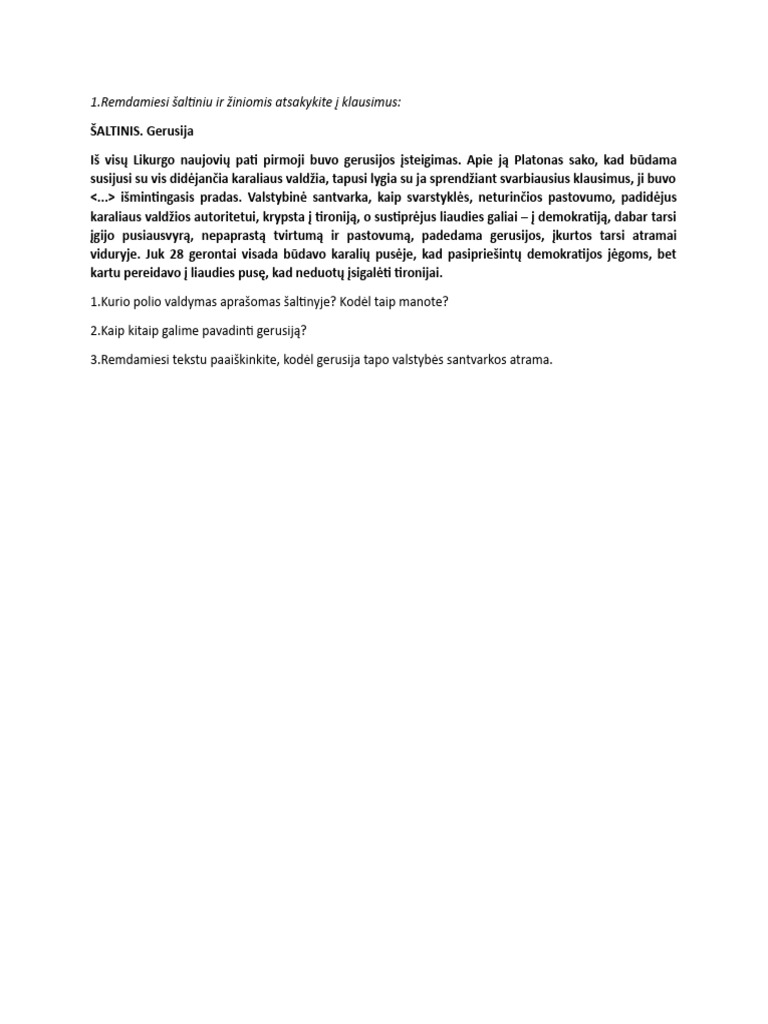 Saltinis Gerusija | PDF