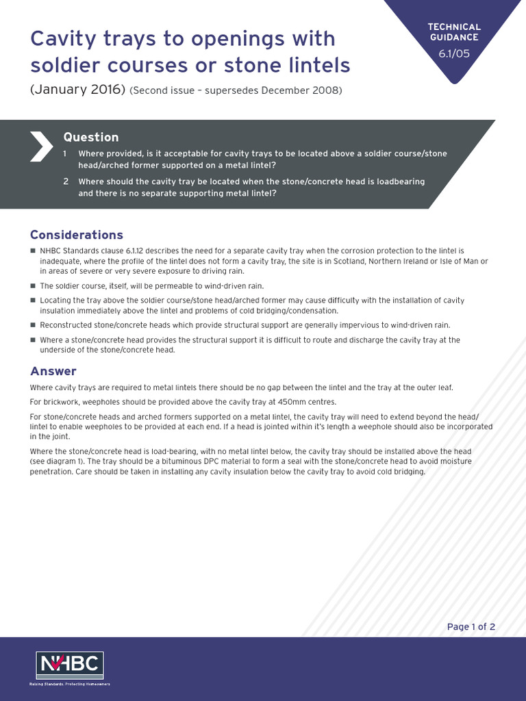 Cavity Trays To Openings | PDF | Building Engineering | Physical Sciences
