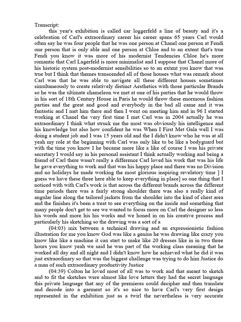 Transcript | PDF | Style | Clothing