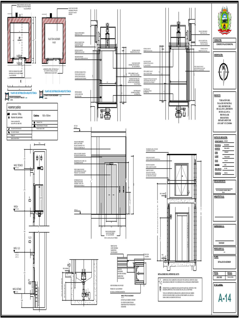 Detalles Constructivos de Ascensor Público | PDF | Ascensor | Bienes manufacturados