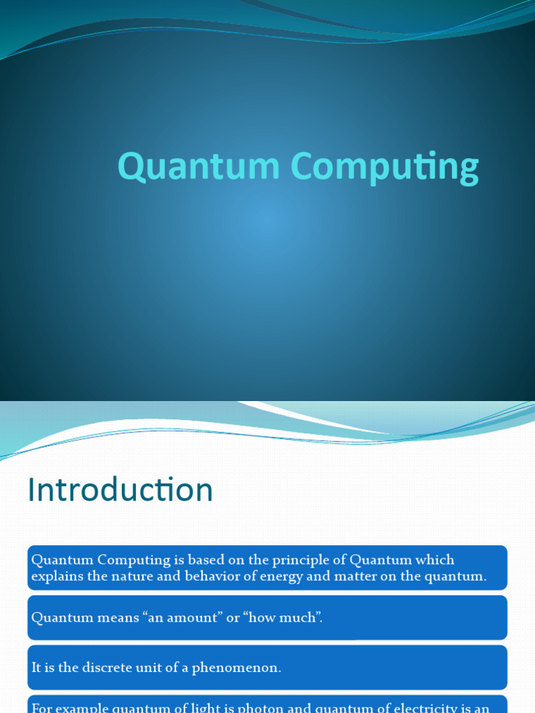 Quantum Computing | PDF