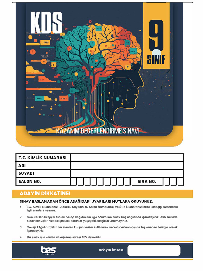 20231003120912-7952-Bes 9. Sinif KDS 1 Orn PDF | PDF