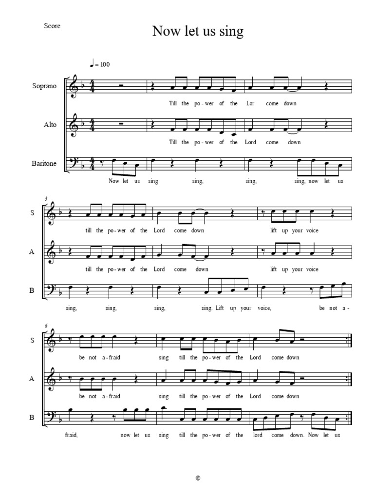 Now Let Us Sing | PDF