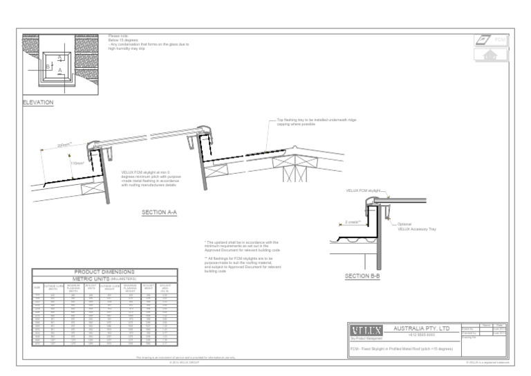 FCM - Fixed Skylight in Profiled Metal Roof - July 2023 | PDF | Civil ...