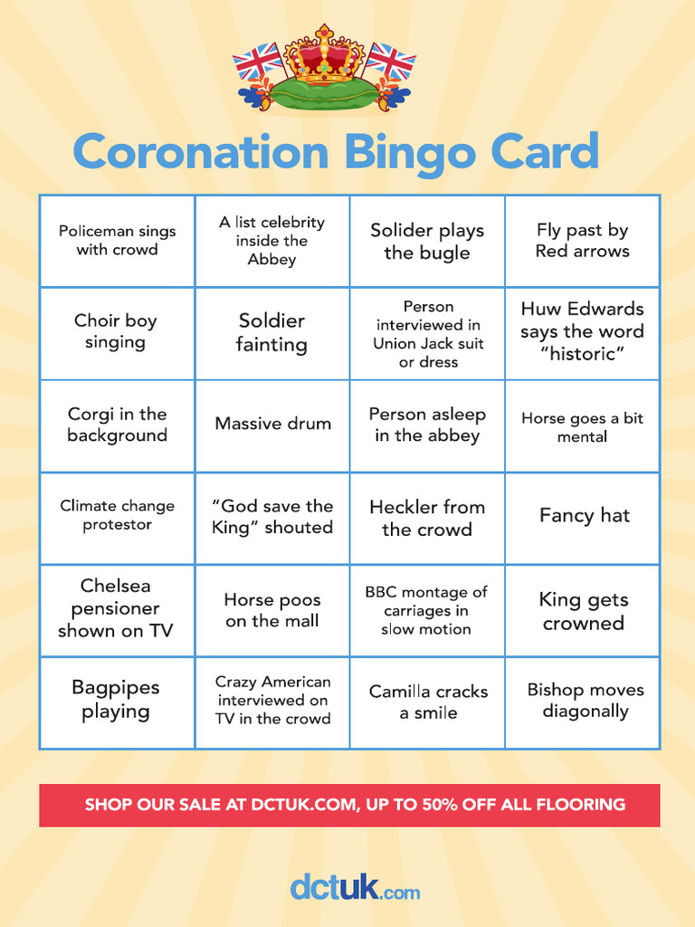 Coronation Bingo Card | PDF