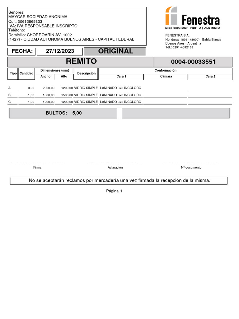 Remito | Descargar gratis PDF | Business