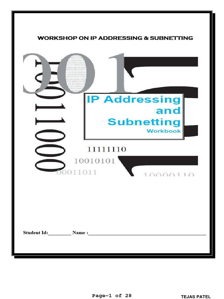 Ip Addressing And Subnetting Workshop 1 Pdf Ip Address Internet