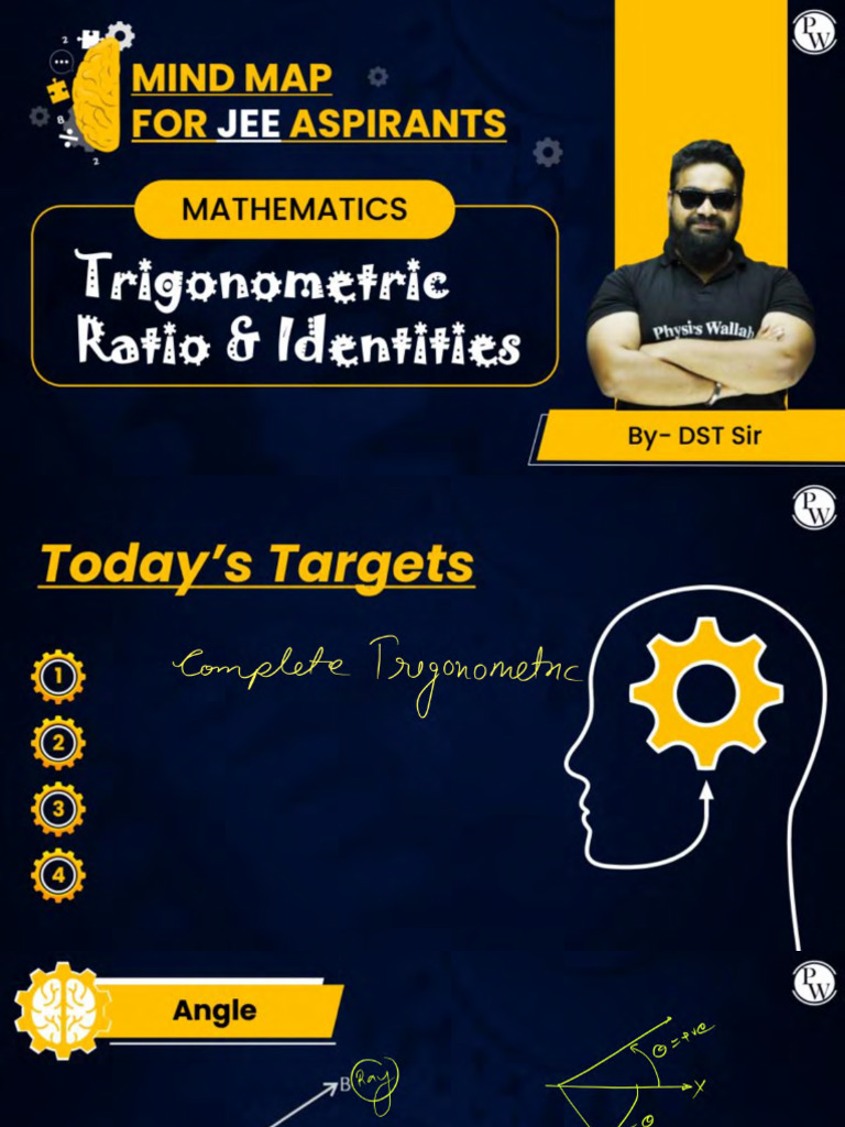 TRIGONOMETRIC RATIO & IDENTITIES - Class Notes - JEE Mindmap | PDF