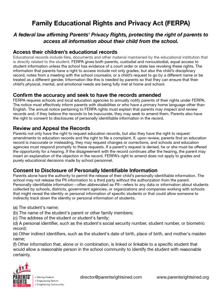 Family Educational Rights and Privacy Act Ferpa | PDF | Human Rights | Civil Rights And Liberties