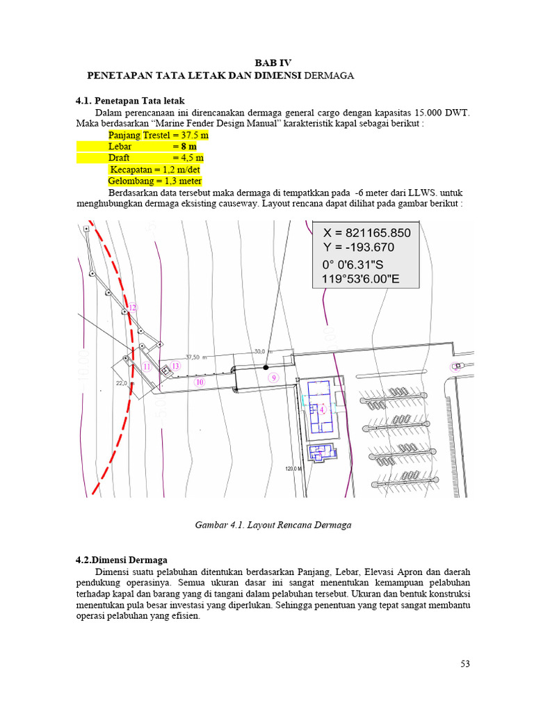 Dimensi dan Tata Letak Dermaga | PDF | Teknologi & Rekayasa