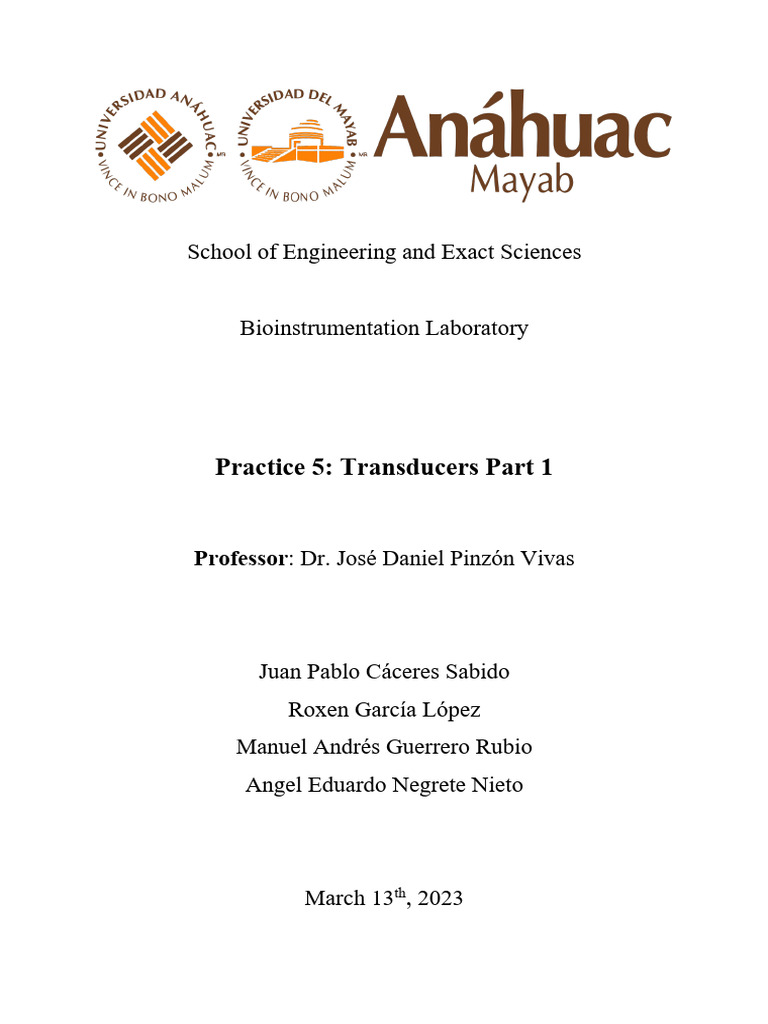 Práctica 5 | PDF | Sensor | Electrical Engineering