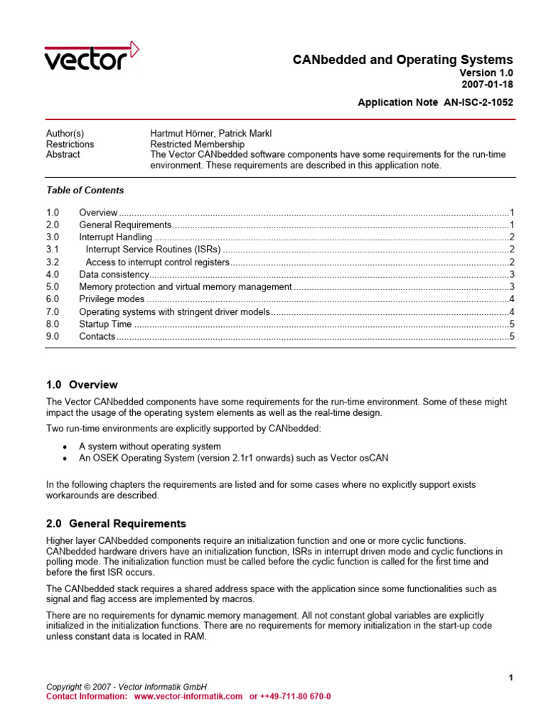 AN-ISC-2-1052 CANbedded and Operating Systems | PDF | Operating System | Information Technology
