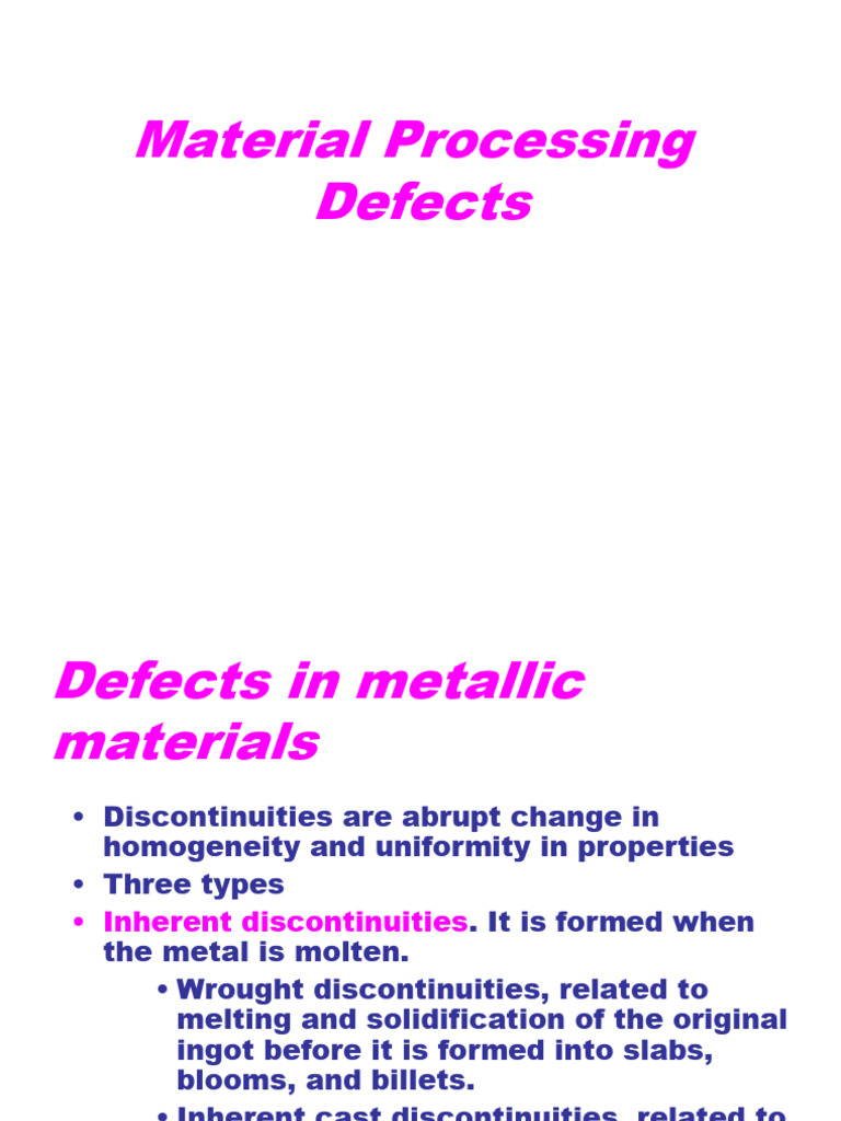 Material Processing Defects | PDF | Forging | Rolling (Metalworking)