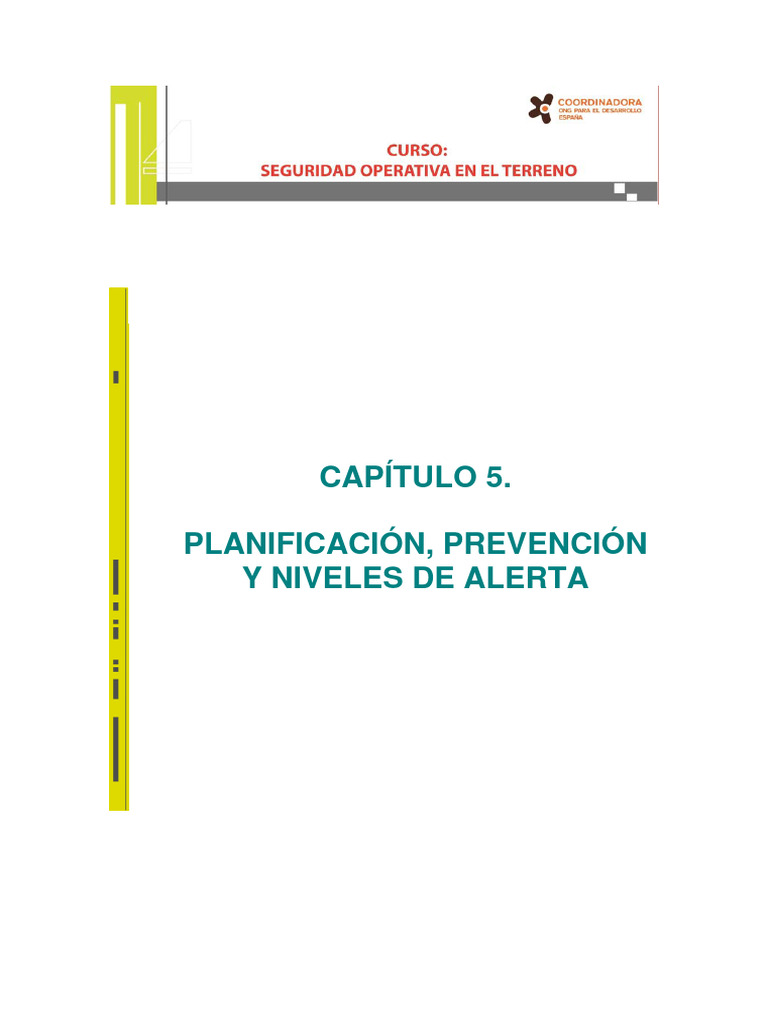 Capítulo 5 Planificación, Prevención y Niveles de Alerta | PDF ...