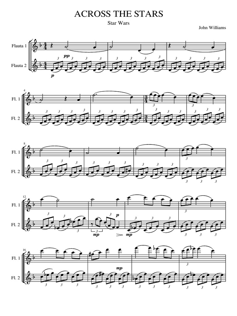 Across the Stars Sheet Music | PDF