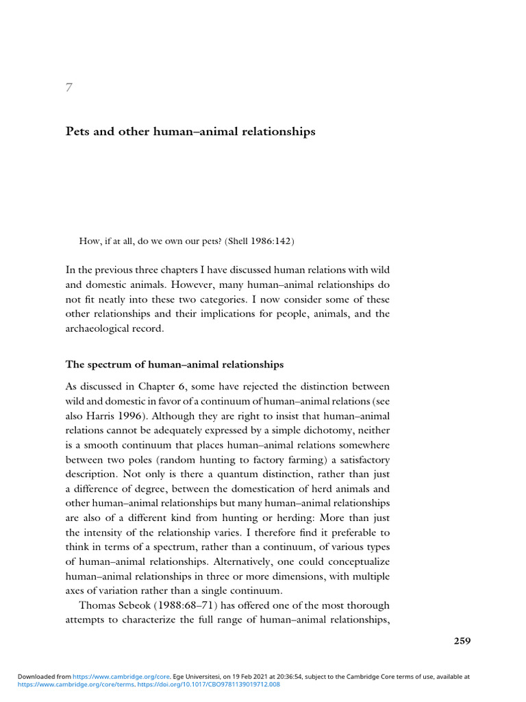 Pets and Other Human-Animal Relationships | PDF | Pet | Hunting