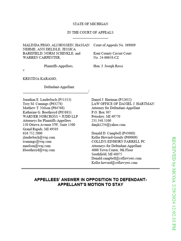 Karamo Appeal Response | PDF | Wisconsin Circuit Courts | Injunction
