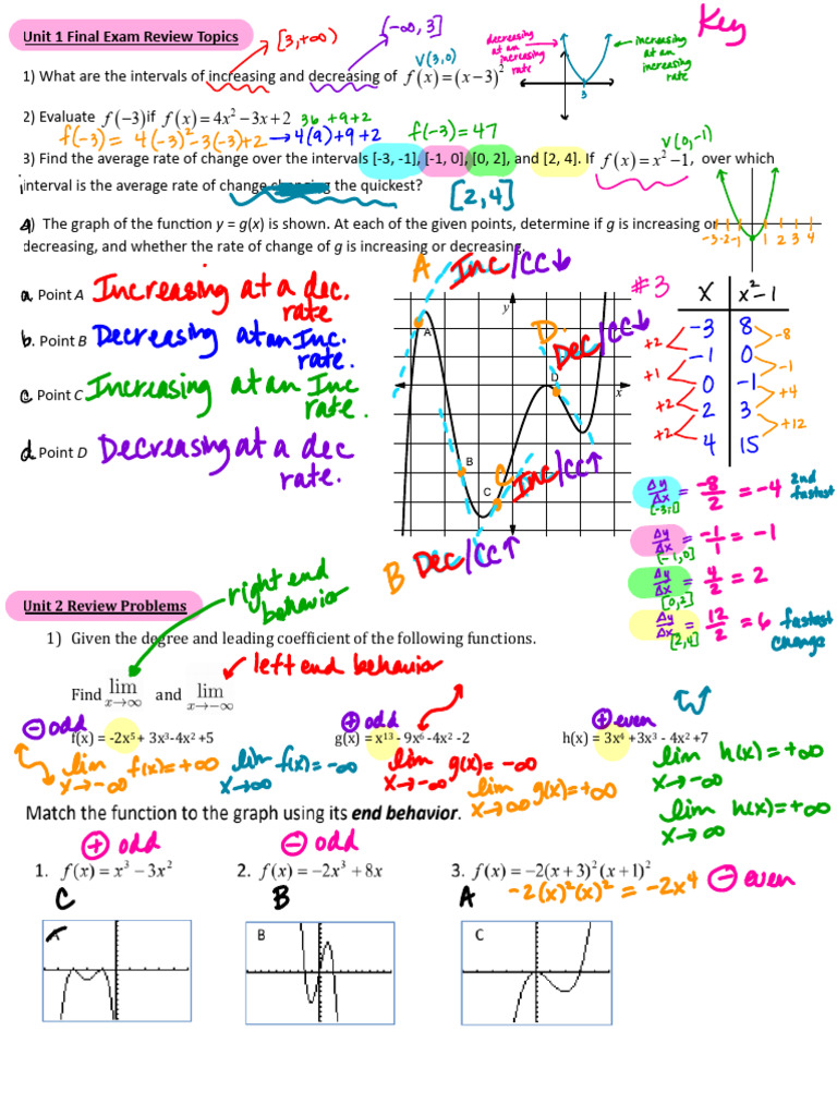 Appc Semester 1 Final Review (23) Solutions | PDF | Logarithm | Function (Mathematics)